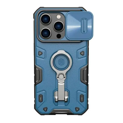 Futrola - maska Nillkin Cam Shield Armor Pro za iPhone 14 Pro (6.1) plava (MS)