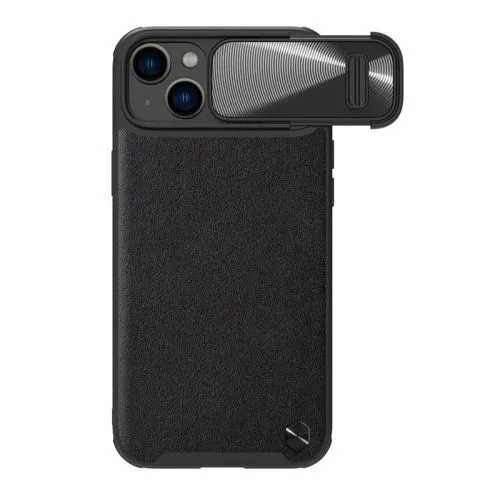 Futrola - maska Nillkin Cam Shield Leather S za iPhone 14 Plus (6.7) crna (MS)