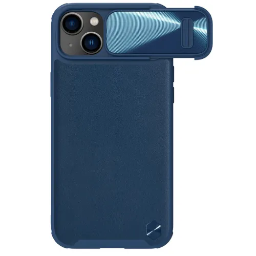 Futrola - maska Nillkin CamShield Leather S za iPhone 14 6.1 plava