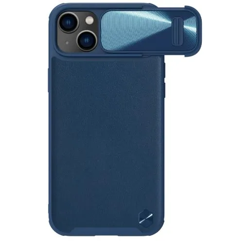 Futrola - maska Nillkin CamShield Leather S za iPhone 14 Plus 6.7 plava
