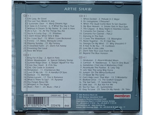 ARTIE  SHAW  -  THIS  IS  ROMANCE  CD 2