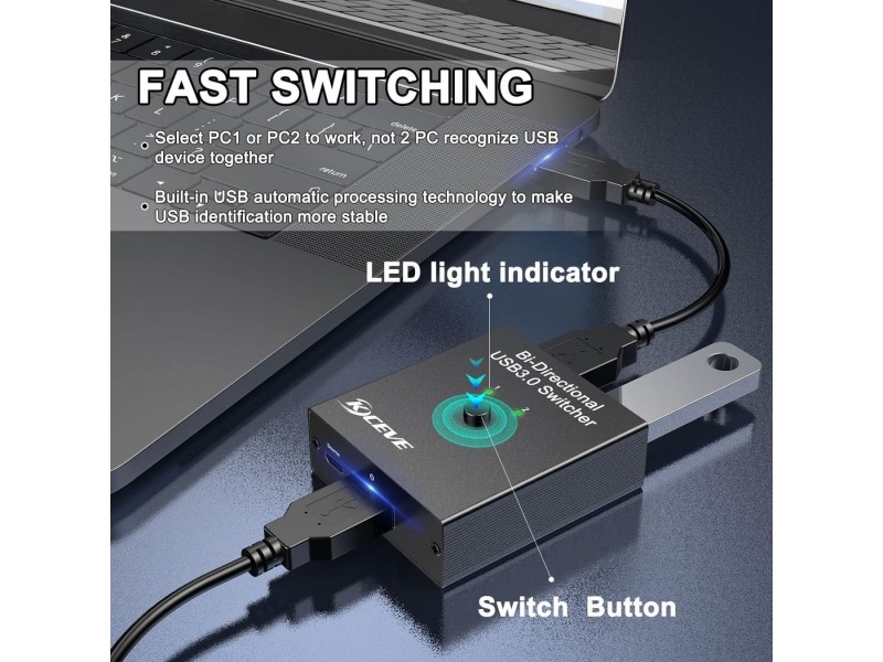 USB 3.0 Switch Selector-2 u 1 izlaz ili 1 u 2 izlaz