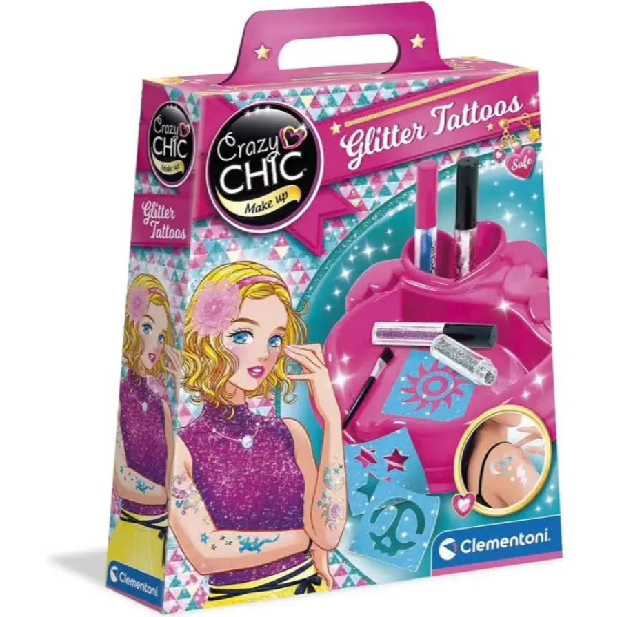 CLEMENTONI CRAZY CHIC Tatoo set glitter