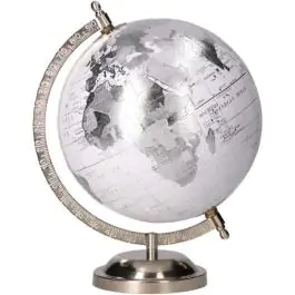 Igračka globus srebrni 20 cm