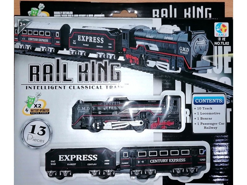 Rail King igracka, voz na baterije