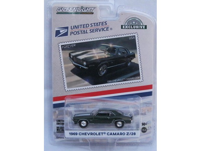 1:64 greenlight chevrolet camaro `69 Z28