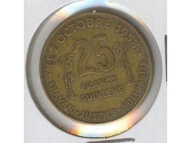Gvineja 25 franaka 1959