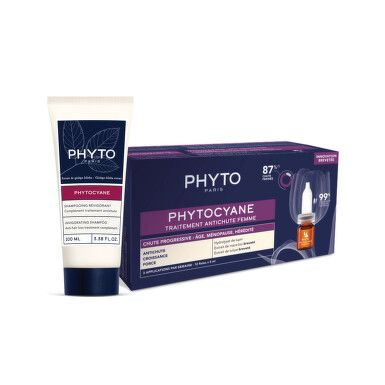 Phytocyane Progressive Tretman protiv opadanja kose za žene, 12 x 5 ml + Šampon GRATIS