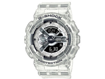 Muški casio g shock transparentni sportski ručni sat sa belim silikonskim kaišem ( ga-114rx-7aer )