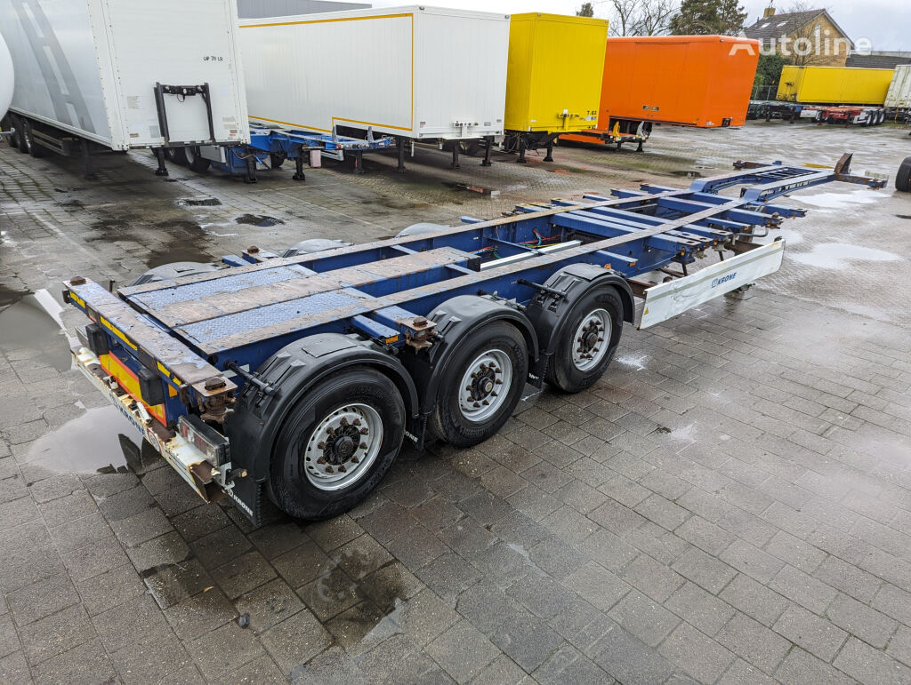 Krone SD 3-Assen BPW -ContainerChassis - Achterschuiver - Schijfremmen poluprikolica za prevoz kontejnera