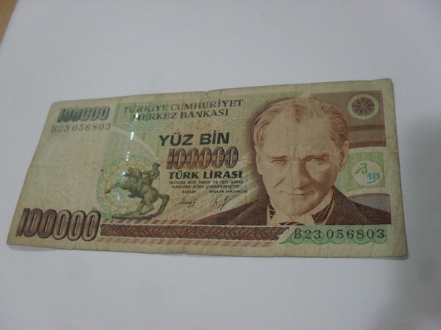 100 000 TURK LIRASI 1970.