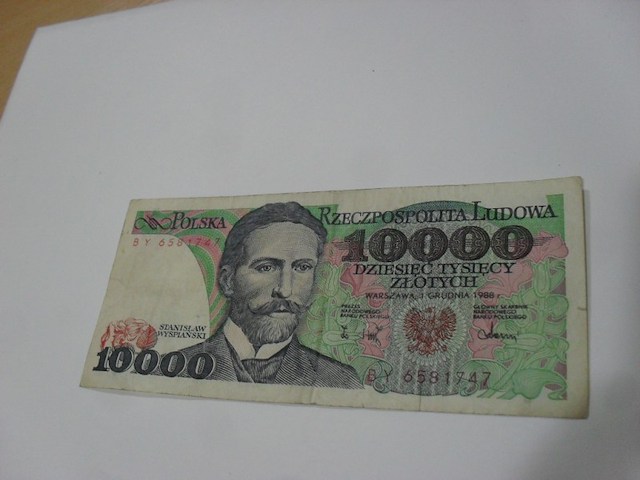 10 000 ZLOTYCH 1988.