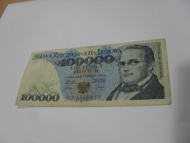 100 000 ZLOTYCH 1990.