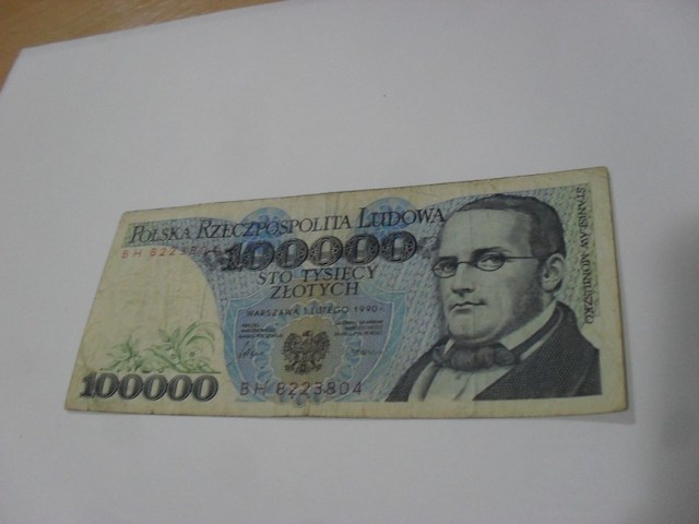 100 000 ZLOTYCH 1990.