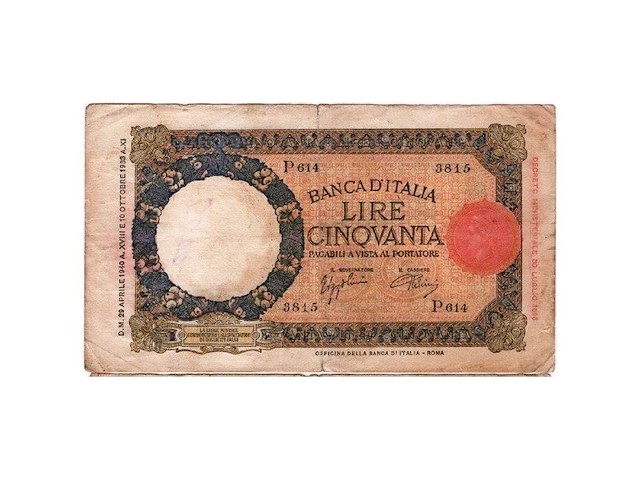 Italija 50 lira 1940