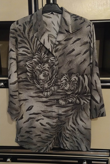 Vintage tigar print duga bluza
