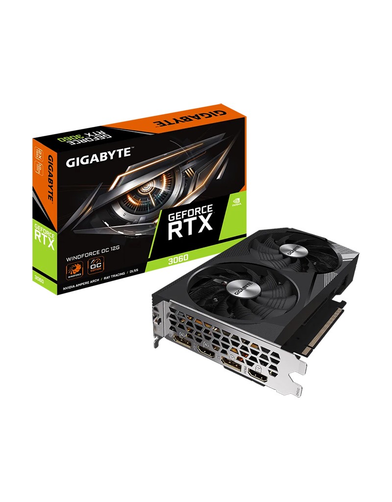 GIGABYTE nVidia GeForce RTX 3060 12GB 192bit GV-N3060WF2OC-12GD rev 2.0