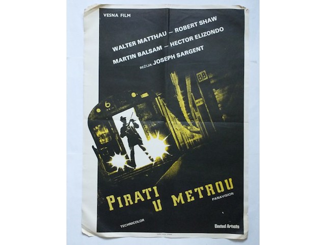 filmski plakat PIRATI U METROU Yugoslavia