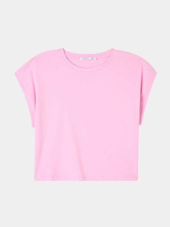 Jednobojna majica kratkog kroja Roze bubble