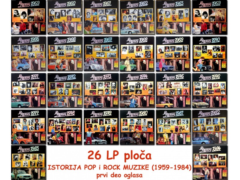 komplet 26 LP: Pop History 1959-1984, NOVO, Germany, I
