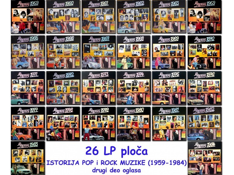 komplet 26 LP: Pop History 1959-1984, NOVO, Germany, II