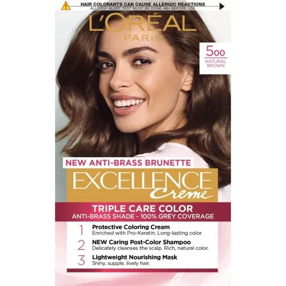 LOREAL Excellence boja za kosu 500 prirodno smeđa