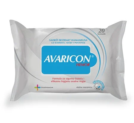 AVARICON vlažne maramice 20x