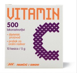 VITAMIN C prašak 500mg 10 kesica