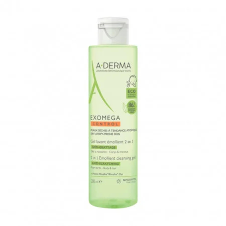 A-DERMA EXOMEGA CONTROL emolijentni GEL za pranje 2u1 200ml