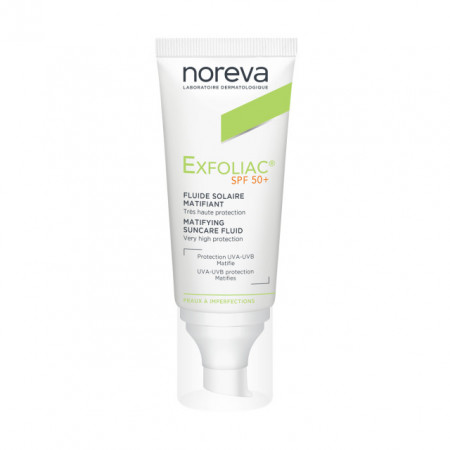 NOREVA Exfoliac Matirajući fluid za zaštitu od sunca spf50 40 ml