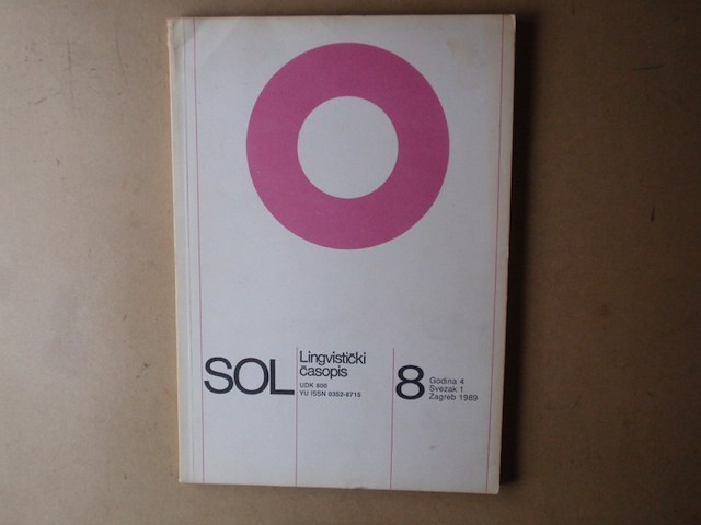 SOL 8 / Zagreb 1989 - Lingvistički časopis