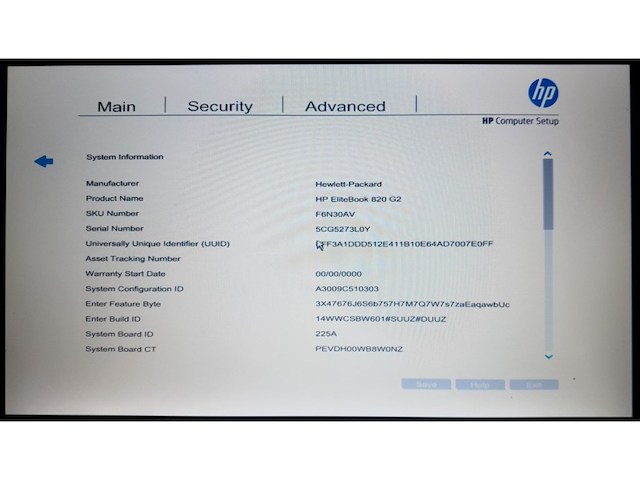 Ekran za HP Elitebook  820 G2