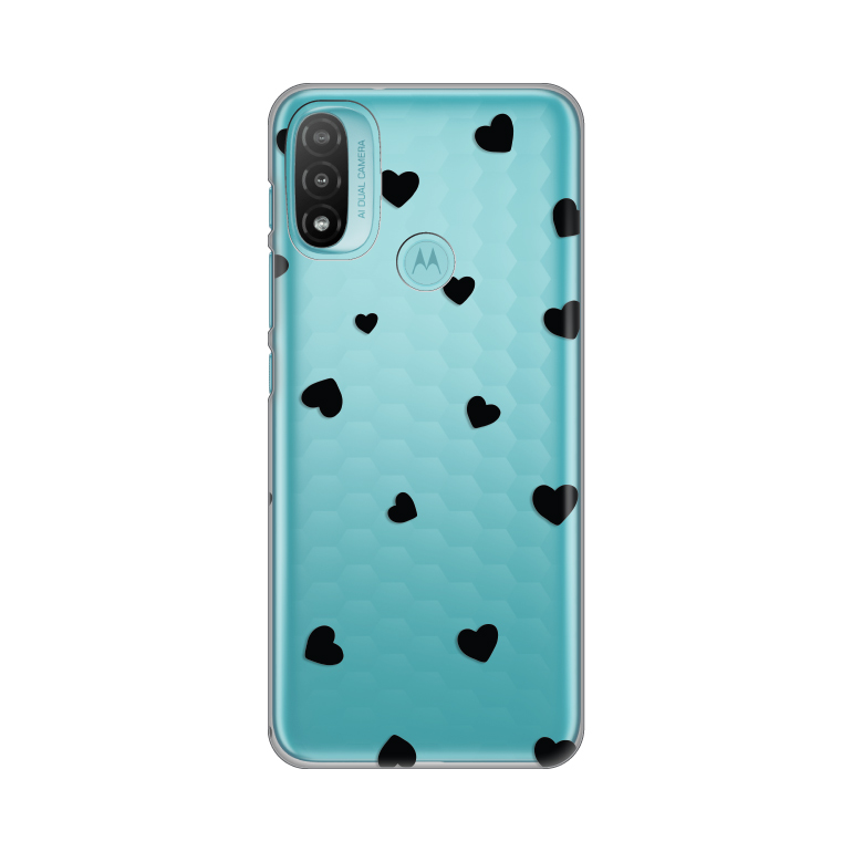 TORBICA SILIKONSKA PRINT SKIN ZA MOTOROLA MOTO E20 HEARTS