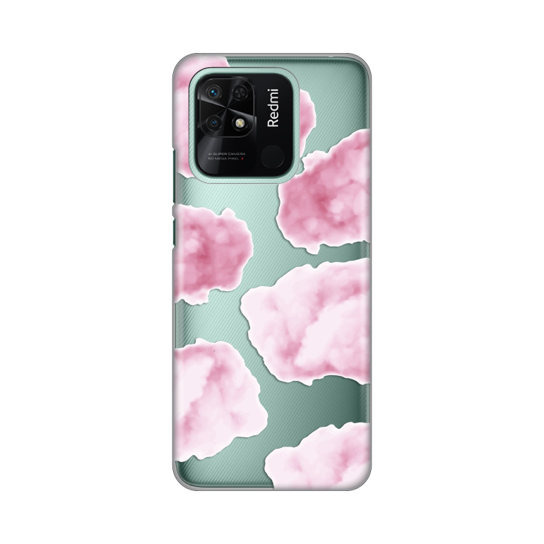 TORBICA SILIKONSKA PRINT SKIN ZA XIAOMI REDMI 10C PINK CLOUDS