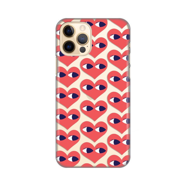 TORBICA SILIKONSKA PRINT SKIN ZA IPHONE 12/12 PRO 6.1 EYE HEART PATTERN