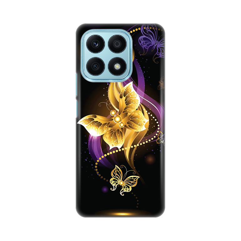 TORBICA SILIKONSKA PRINT SKIN ZA HONOR X8A GOLDEN BUTTERFLY