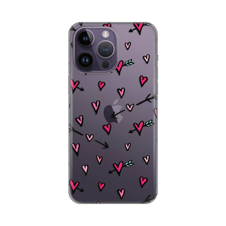 TORBICA SILIKONSKA PRINT SKIN ZA IPHONE 14 PRO MAX 6.7 HEART PATTERN