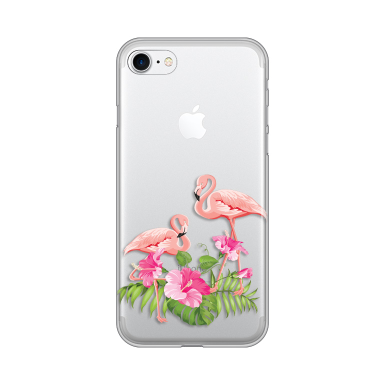 TORBICA SILIKONSKA PRINT SKIN ZA IPHONE 7/8/SE 2020/2022 FLAMINGO