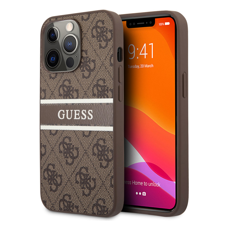 TORBICA GUESS STRIPE ZA IPHONE 13 PRO 6.1 BRAON (GUHCP13L4GDBR)