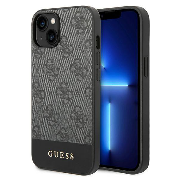 TORBICA GUESS HC PC/TPU 4G BOTTOM STRIPE ZA IPHONE 14 PLUS 6.7 SIVA (GUHCP14MG4GLGR)