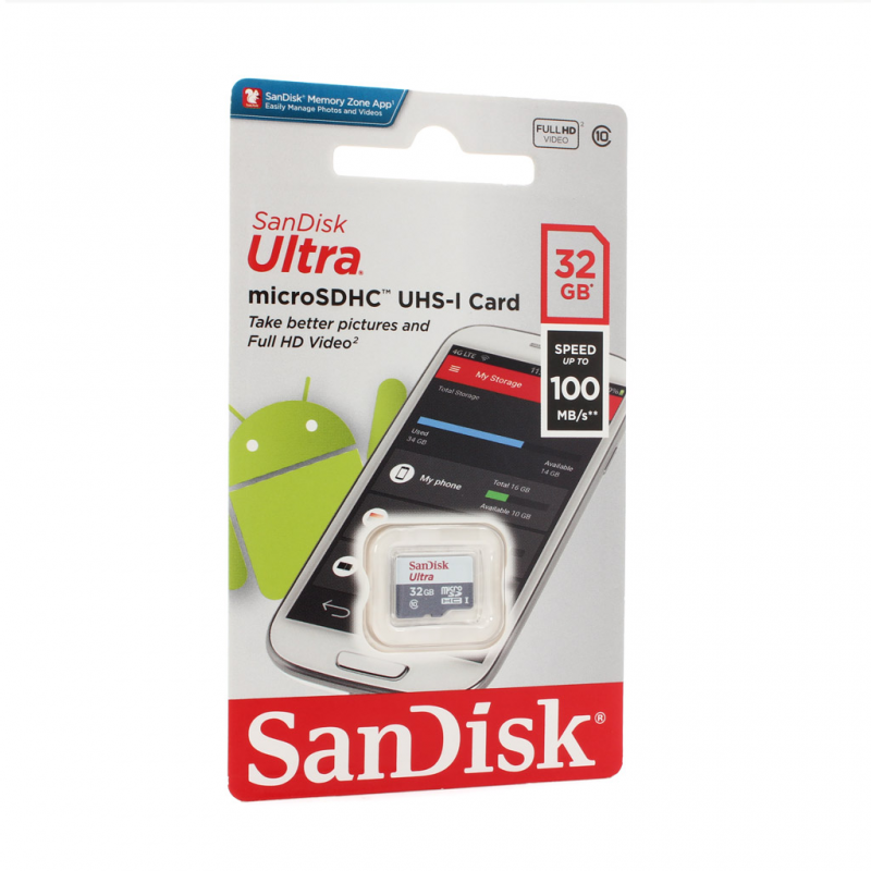 MEM. KARTICA SANDISK SDHC 32GB ULTRA MICRO 100MB/S CLASS 10/UHS-I BEZ ADAPTERA