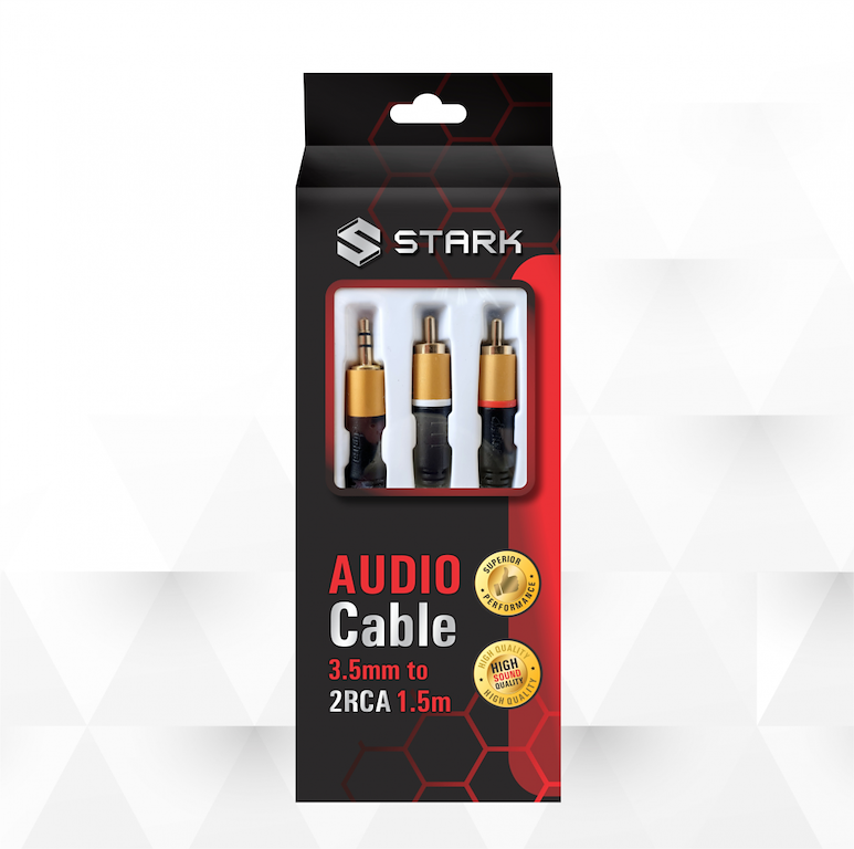 KABL STARK 3.5MM NA 2RCA M-M 1.5M