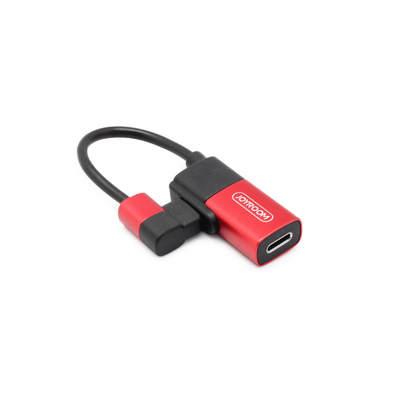 ADAPTER JOYROOM ZA SLUSALICE I PUNJENJE IPHONE LIGHTNING CRVENI