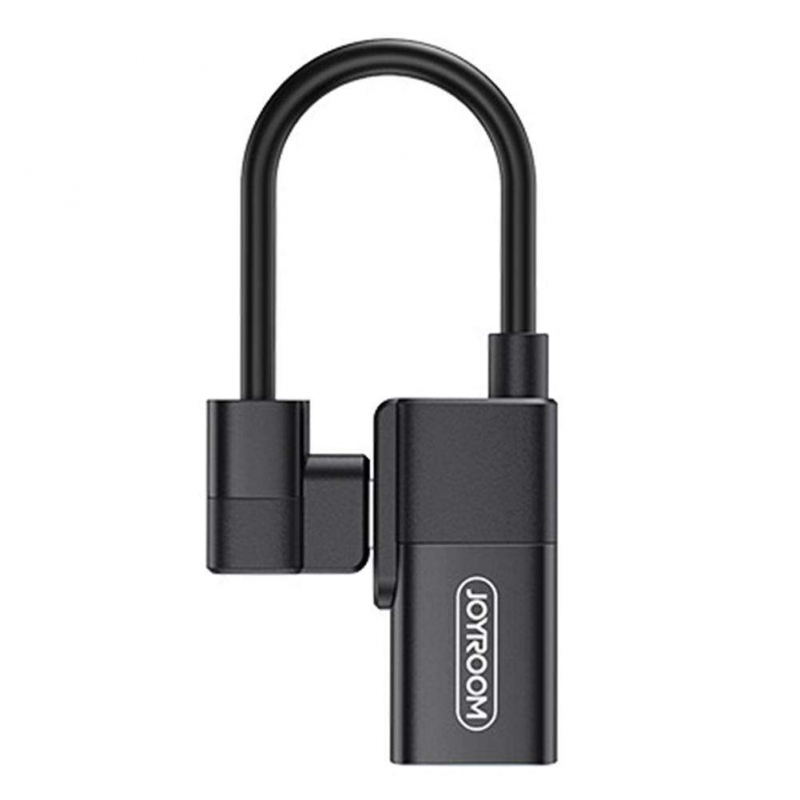 ADAPTER JOYROOM ZA SLUSALICE I PUNJENJE IPHONE LIGHTNING CRNI
