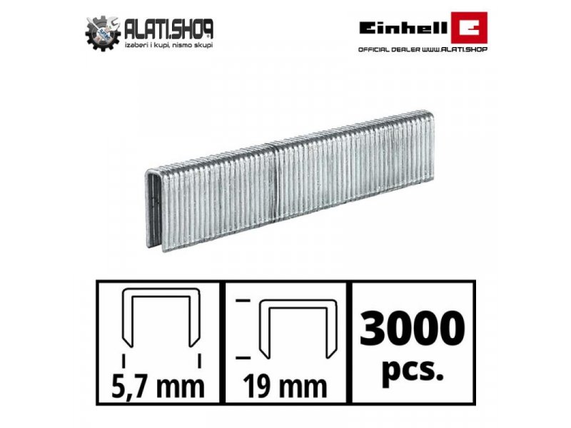 EINHELL KLAMARICE 5.7MM X 19MM 3000KOM 4137875