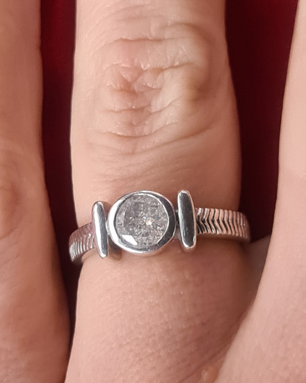 Srebrni prsten kao verenički #1