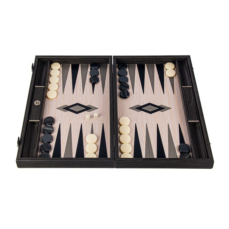 Manopoulos – Backgammon Grey Wood Ilusion