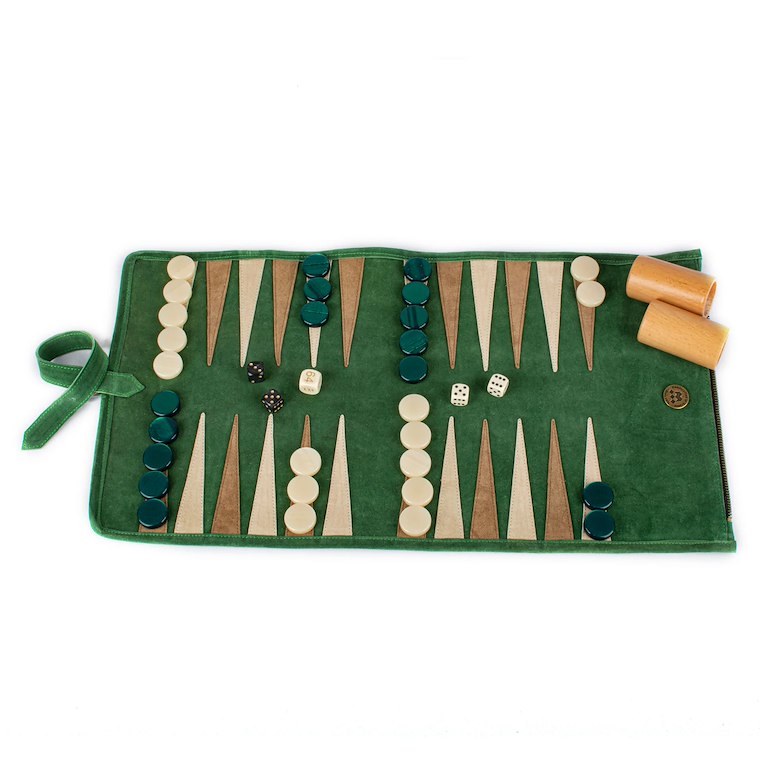Manopoulos – Backgammon Travel Size Leather