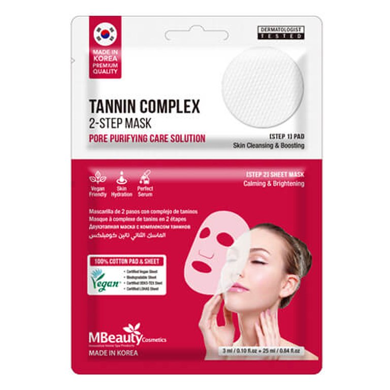MBEAUTY 2-Step maska sa kompleksom tanina, 3ml + 25ml