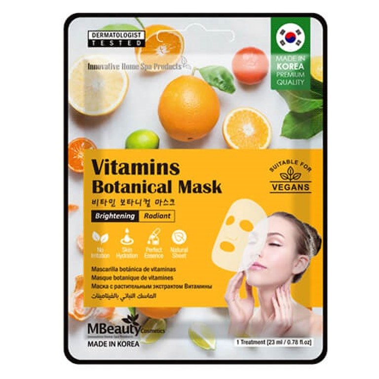 MBEAUTY Botanical sheet maska sa vitaminima za blistav ten, 23ml